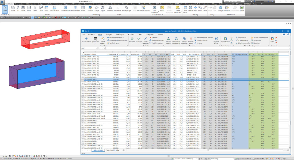 Exceltabellenkalkulation