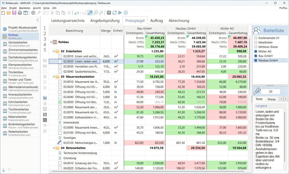 Neue Funktionen für die Arbeit mit Leistungsverzeichnissen - COMPUTER ...